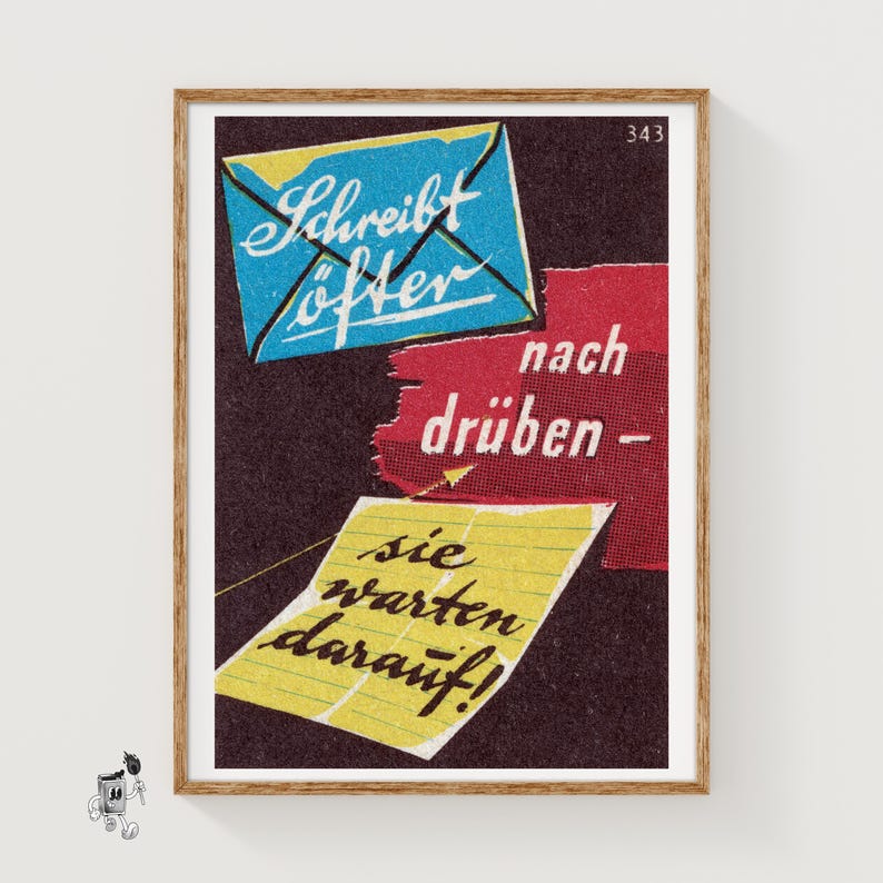 Envelope and Letter - Matchbox Print - Aesthetic Wall Art - Vintage ...