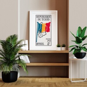 Chad Independence - Vintage Chad Art - Postage Stamp Print - Aesthetic ...