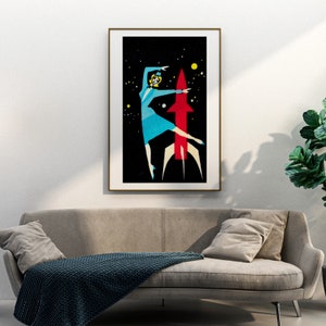 Rocket Dancer Matchbox Print Aesthetic Wall Art Vintage - Etsy