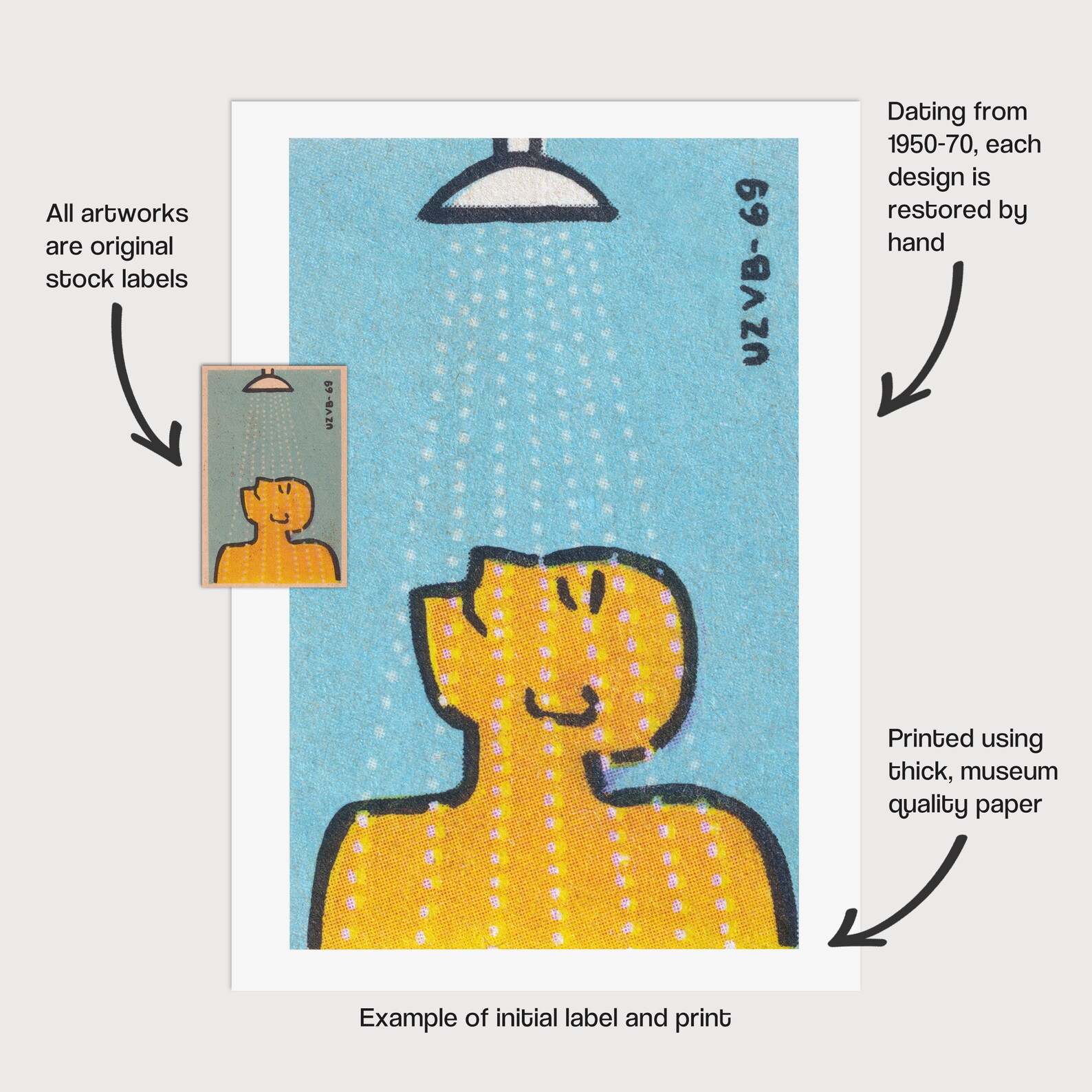 Indian Girl and Moon Matchbox Print A4 Size India Wall Art Vintage ...