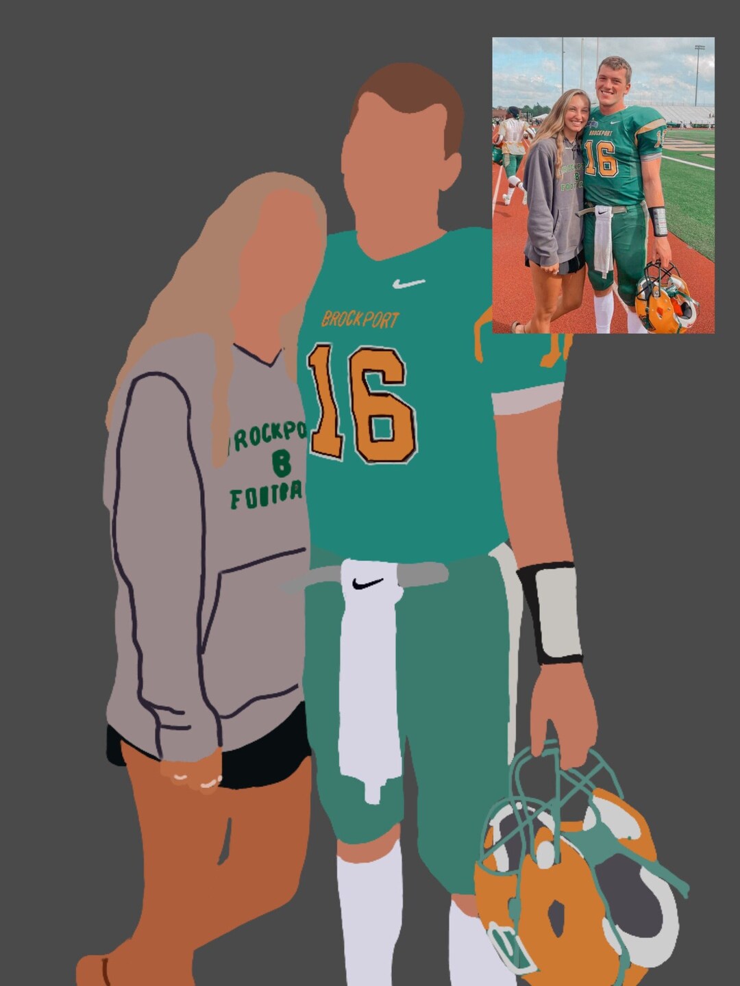 CUSTOM Digital No Face Portrait - Etsy