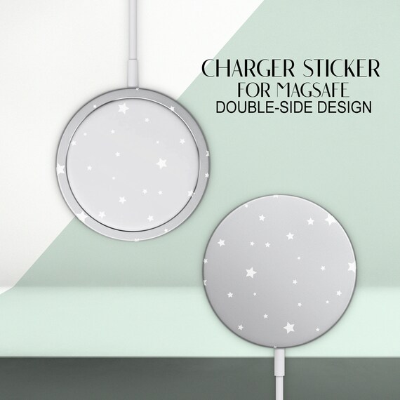 Black White Stars Magsafe Charger Clear Skin Magsafe Decal - Etsy