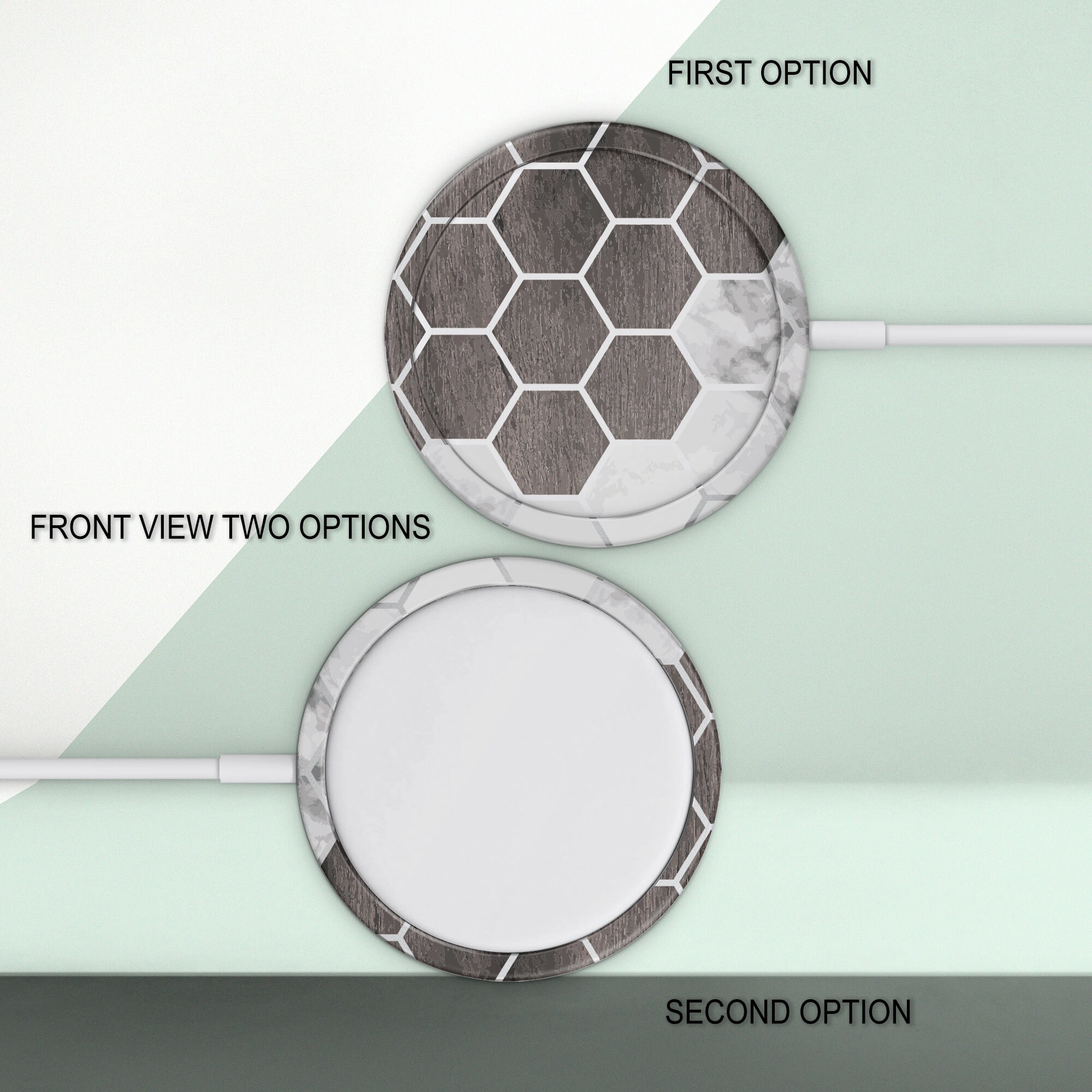 Marble & Wood Texture Magsafe Charger Clear Skin Magsafe - Etsy