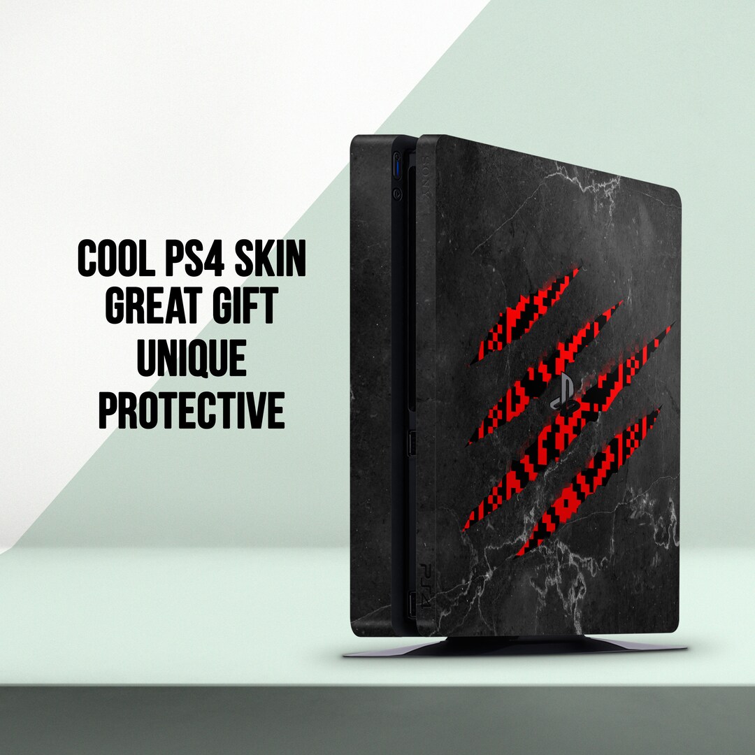 Ukrainian Ornament PS4 Skin, Black Stone Playstation 4 Fat Skin, Marble ...