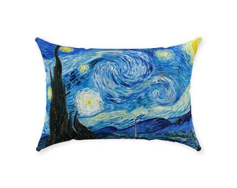 Van Gogh Starry Night Pillow , Starry Night Cushion , Van Gogh Cushion ...