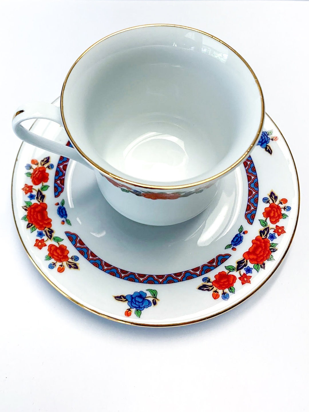 Crown Ming Set of 4 Old Imari Fine China Cups and Saucers - Etsy