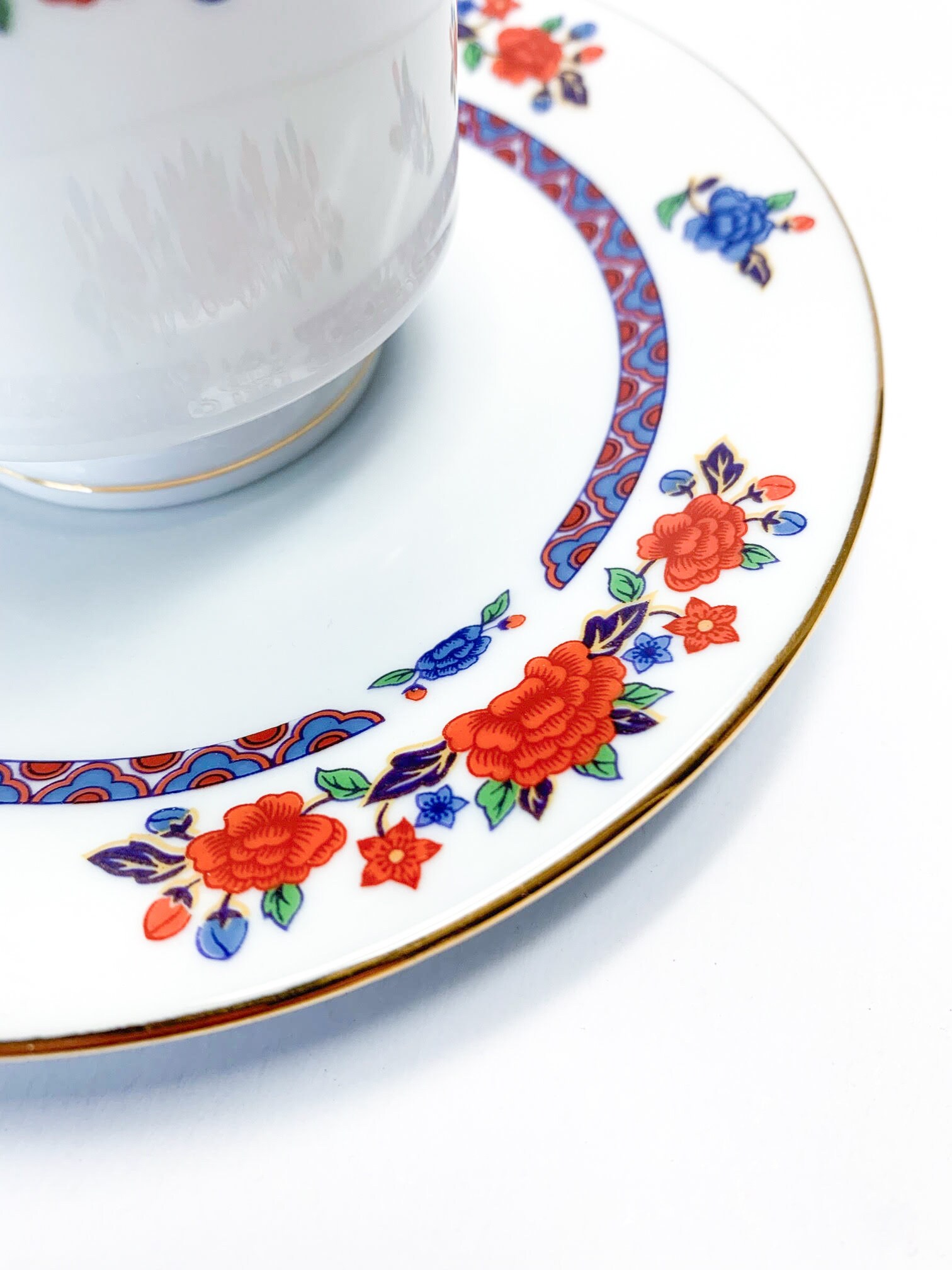 Crown Ming Set of 4 Old Imari Fine China Cups and Saucers - Etsy