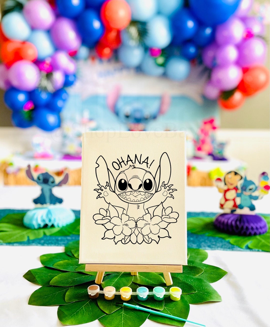 DIY Party Canvas, Ready to Paint Lilo & Stitch Canvas - Etsy