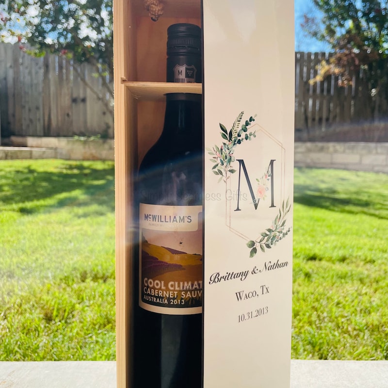 Custom Wine Box - Etsy