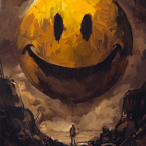 Don’t Worry Be Happy - 13x19 Inch Smiley Face Poster, Wall Art Decor ...