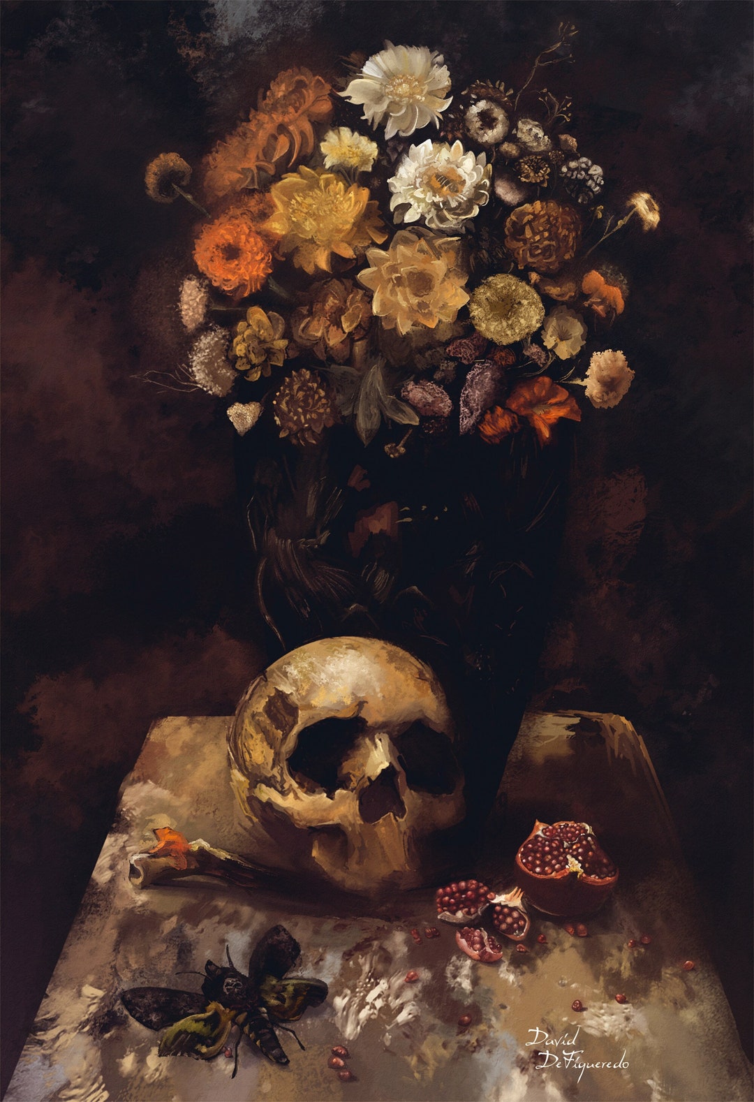Still Life, Mystique of Mortality - 13x19 Inch Pro Luster Gothic Wall ...