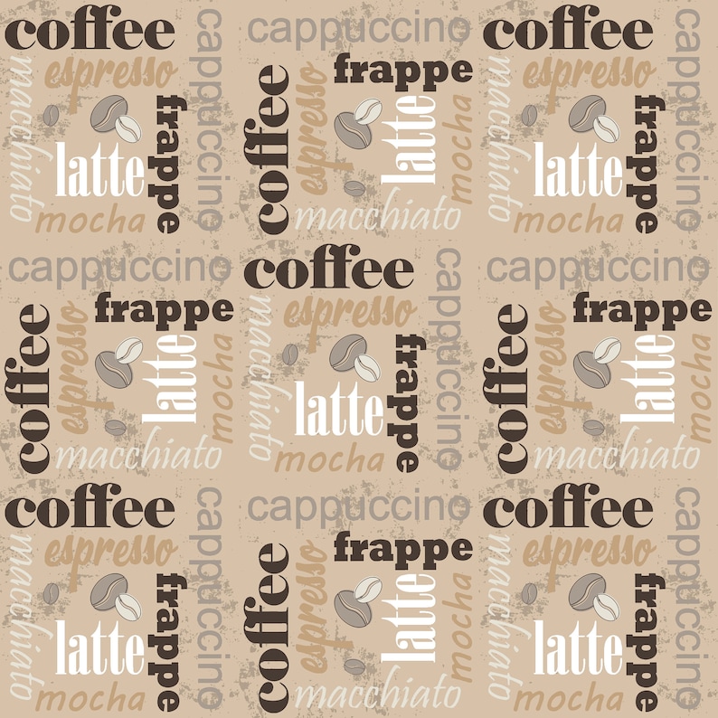 Mocha Coffee Digital Paper Pack - Etsy