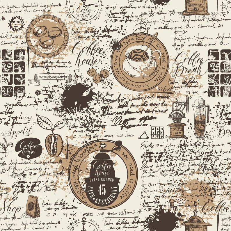 Mocha Coffee Digital Paper Pack - Etsy