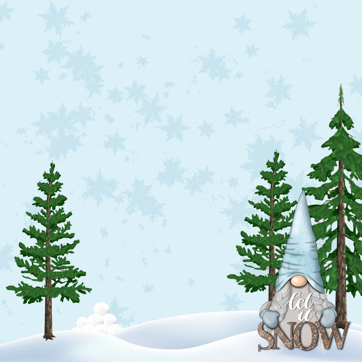 Winter Gnomes Digital Paper Pack - Etsy