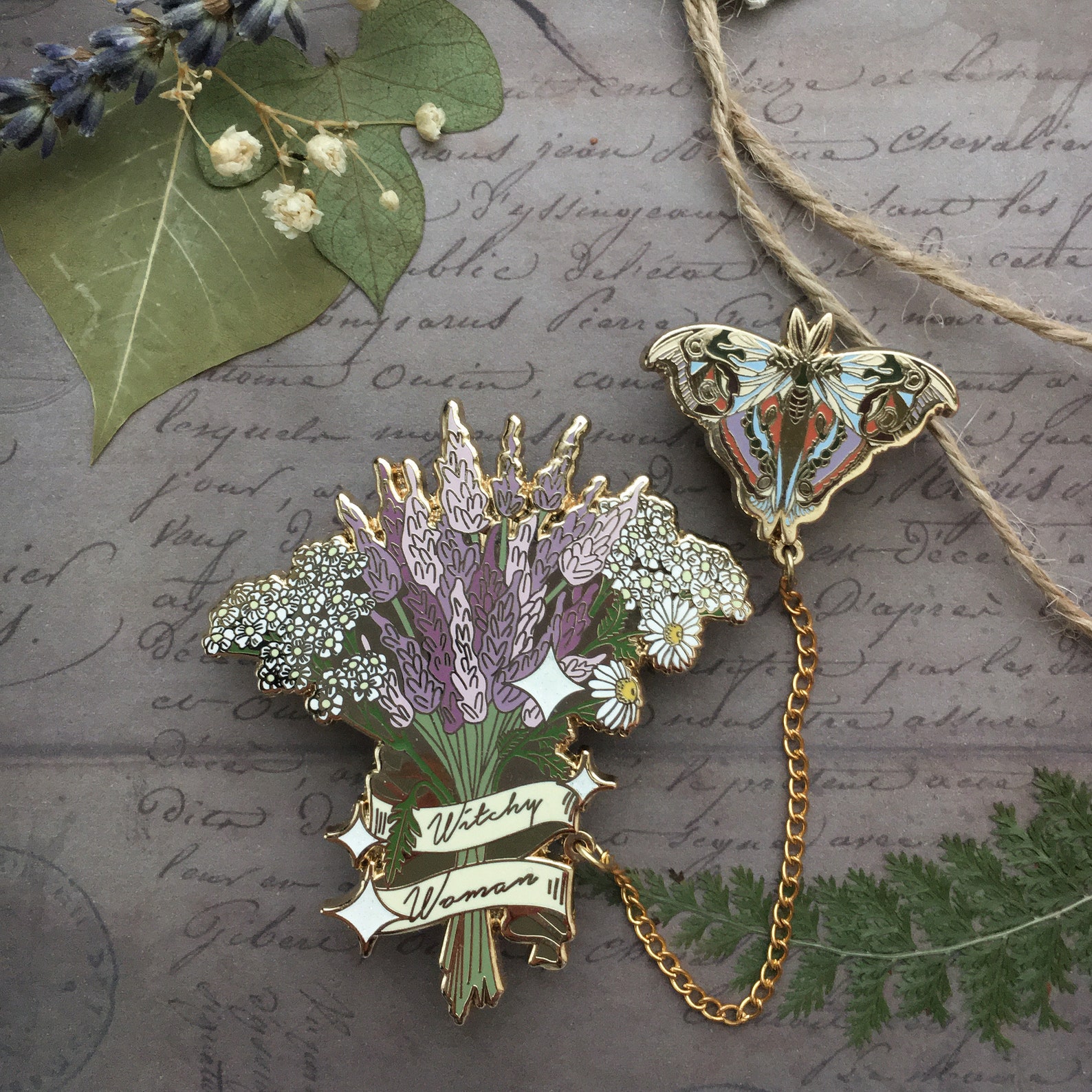 Cottage Witch Enamel Pins: BELLES COLLECTION. Witch Fairy Mandrake ...