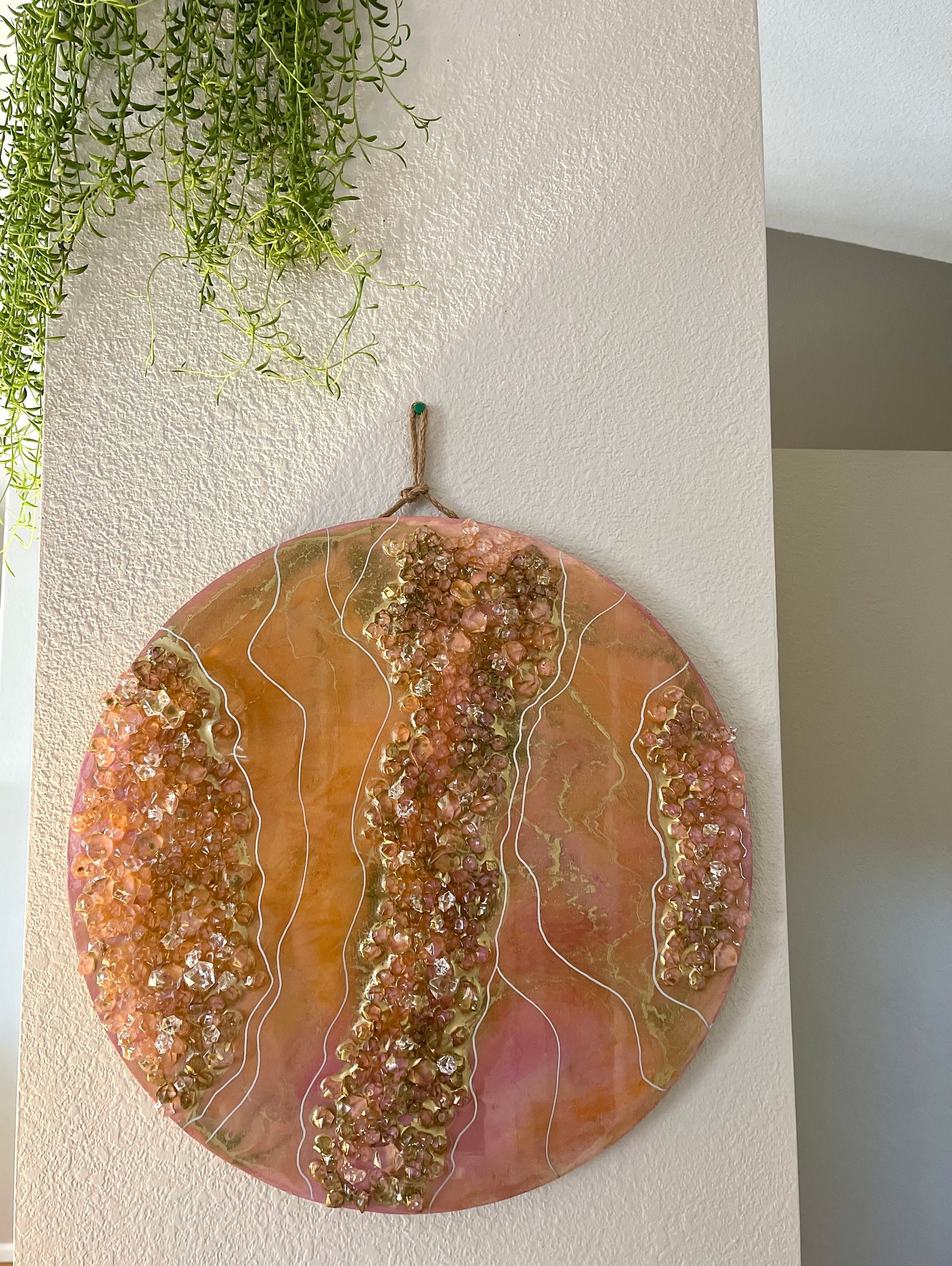 Resin Crystal Art, Geode Wall Art, Crystal Art, Abstract Wall Art ...