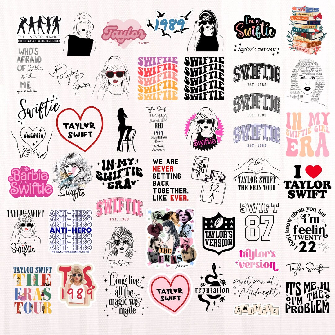 Taylor Swift SVG PNG Bundle in My Swiftie Era, I'm the Problem, Digital ...
