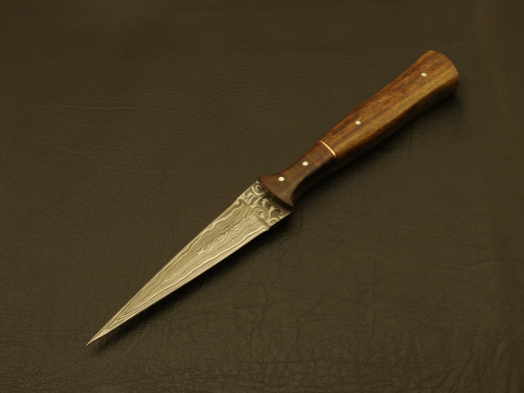 Custom Handmade Damascus Steel Dagger Knife With Rosewood Handle | Pure ...