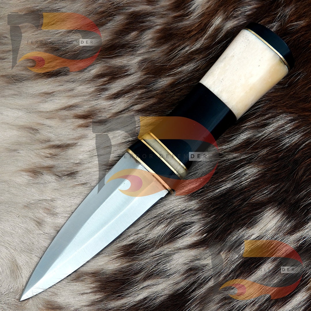 Personalize Handmade Celtic Scottish - Stainless Steel Sgian Dubh Dirk ...