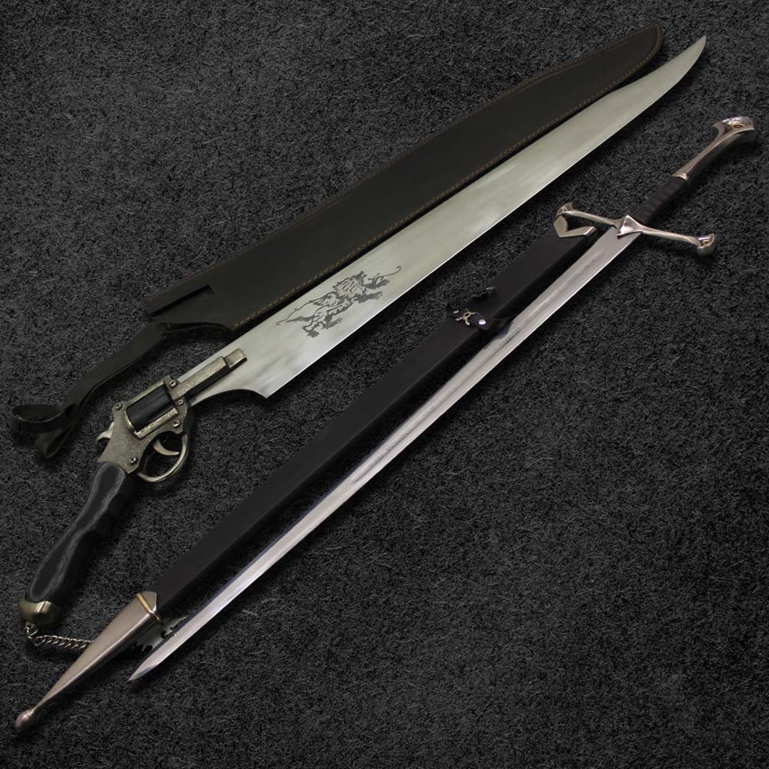 Combo of 2: Anduril Sword of Narsil the King Aragorn Replica Sword and ...