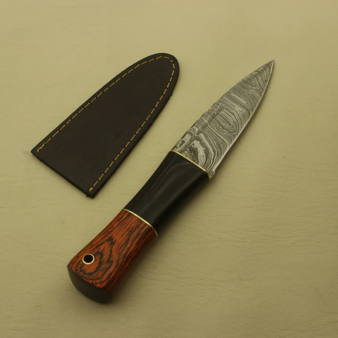 Handmade Celtic Scottish - Genuine Damascus Sgian Dubh Dirk Knife - Etsy
