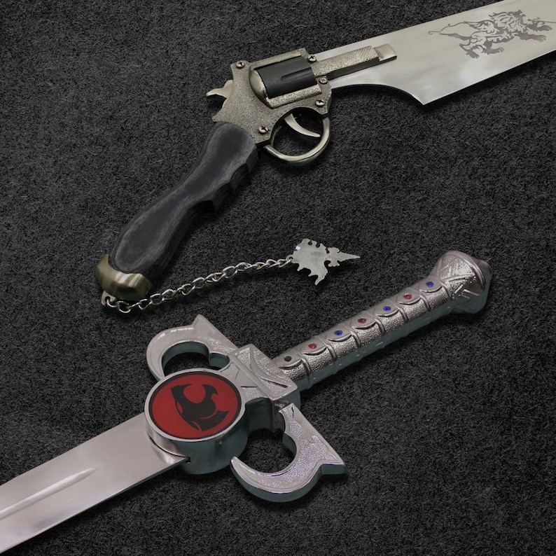 Combo of 2: Handmade Functional Squall Gunblade Revolver Sword - Etsy