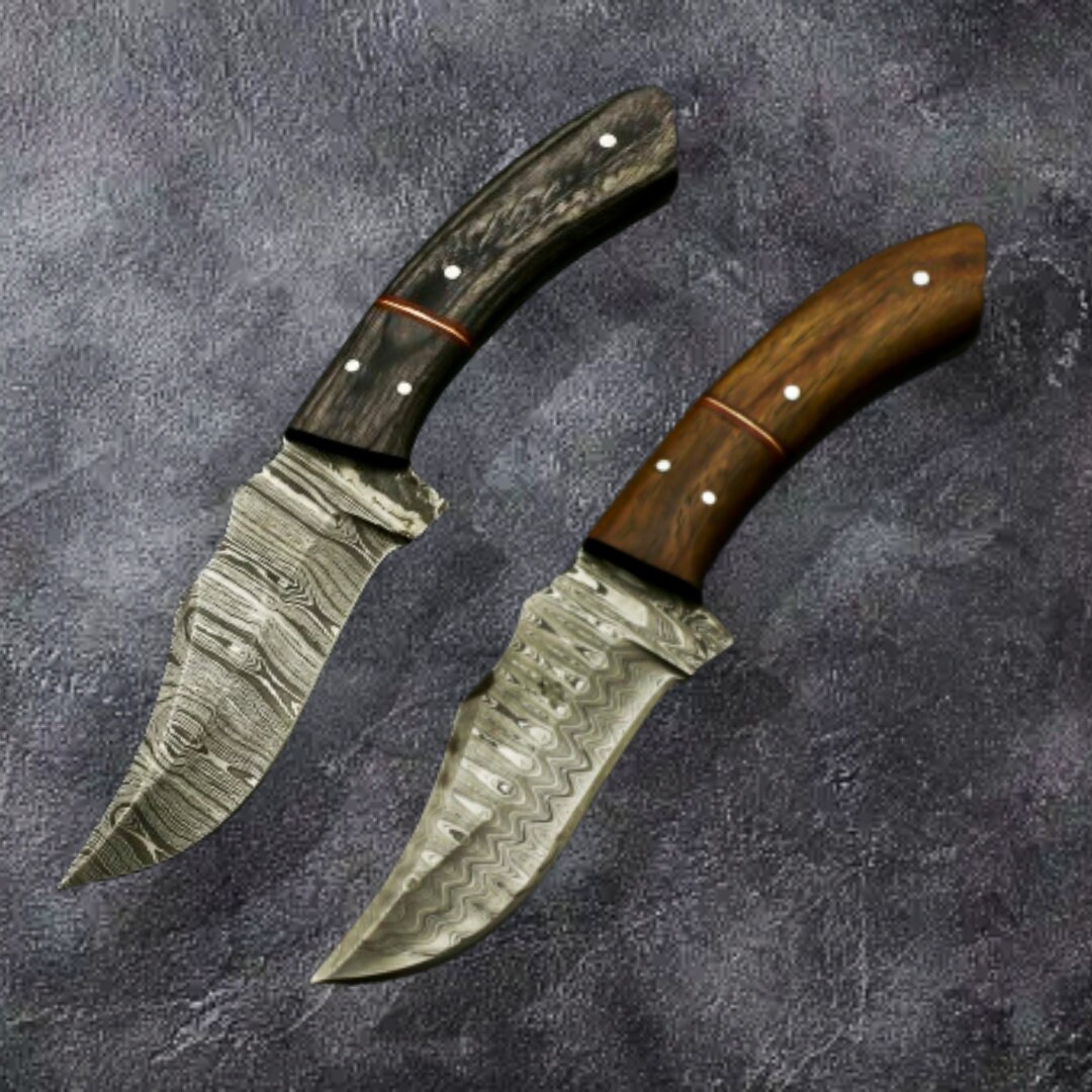 Handmade Sharp Edge Custom Damascus Steel 8 Hunting/skinning Knife/paka ...