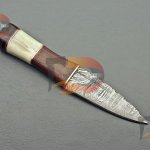 Handmade Celtic Scottish - Genuine Damascus Sgian Dubh Dirk Knife - Etsy