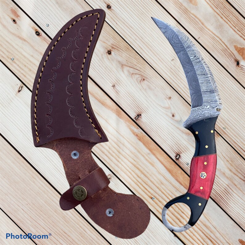 Beautiful handmade Damascus karambit knife handle made of | Etsy