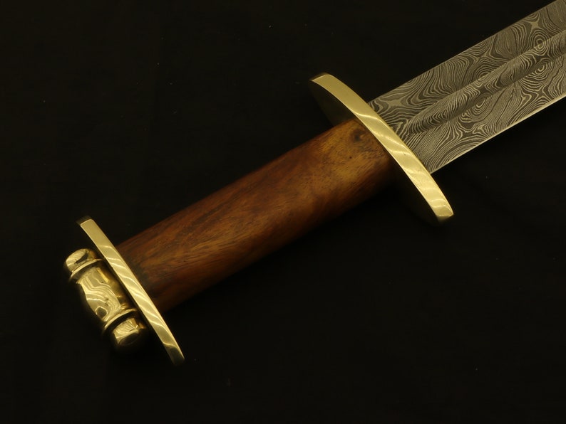 Handmade Viking Sword With Leather Cover Damascus Steel - Etsy
