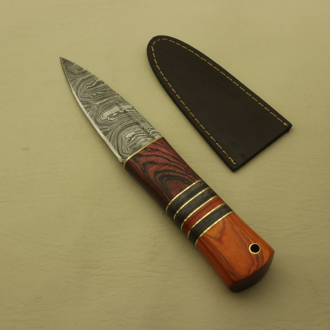 Handmade Celtic Scottish - Genuine Damascus Sgian Dubh Dirk Knife - Etsy