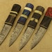 Combo of 4: Handmade Celtic Scottish - Genuine Damascus Sgian Dubh Dirk ...