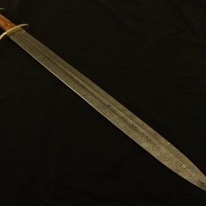 Handmade Viking Sword With Leather Cover Damascus Steel - Etsy