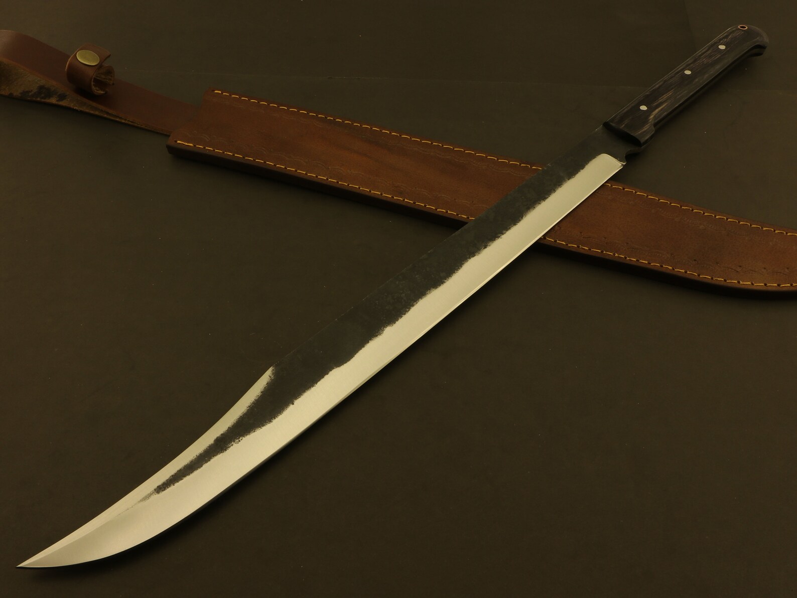 Custom Handmade Carbon Steel Hunting Sword With Sheath - Etsy