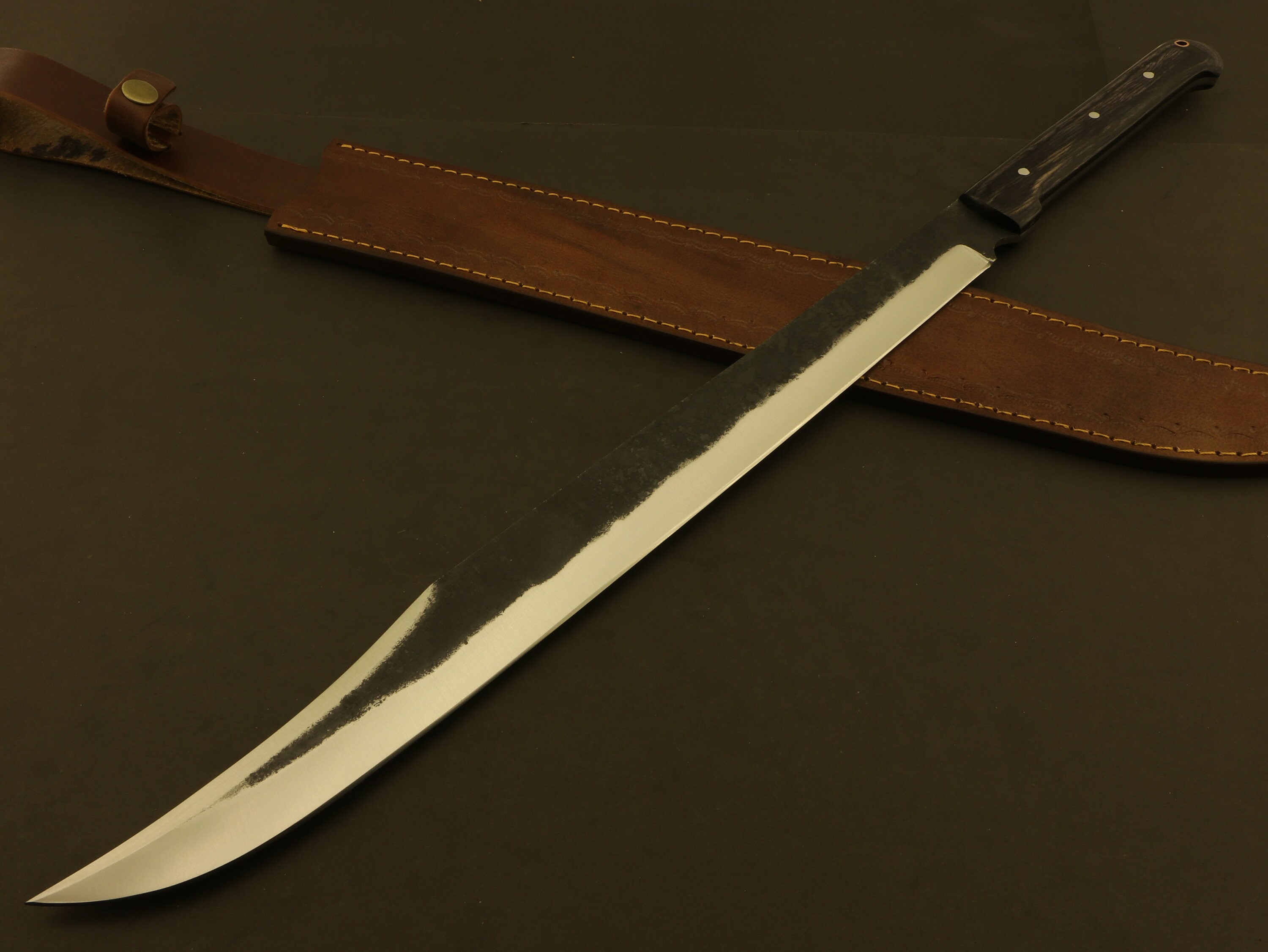Custom Handmade Carbon Steel Hunting Sword With Sheath - Etsy
