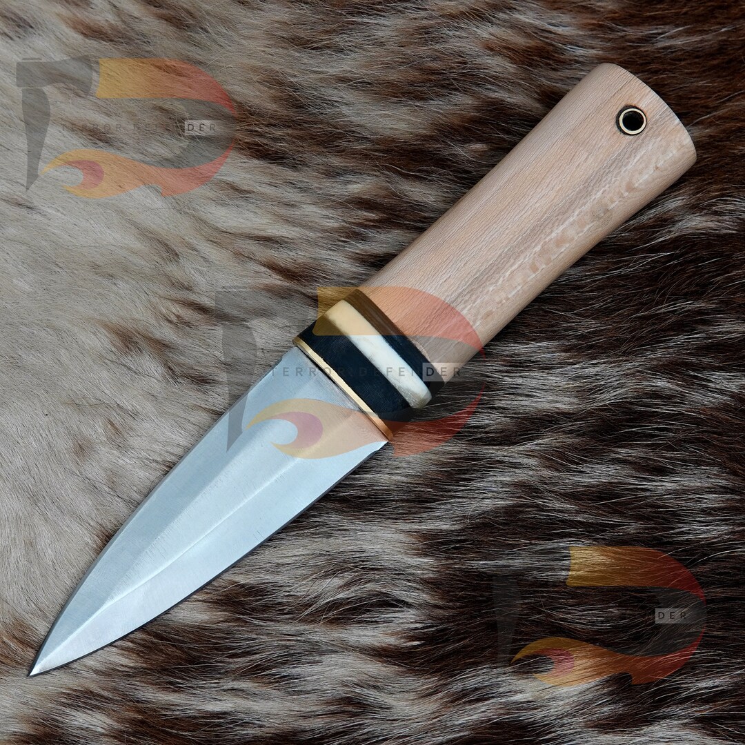 8''inch Beautiful Handmade Stainless Steel Sgian Dubh Scottish Hunting ...