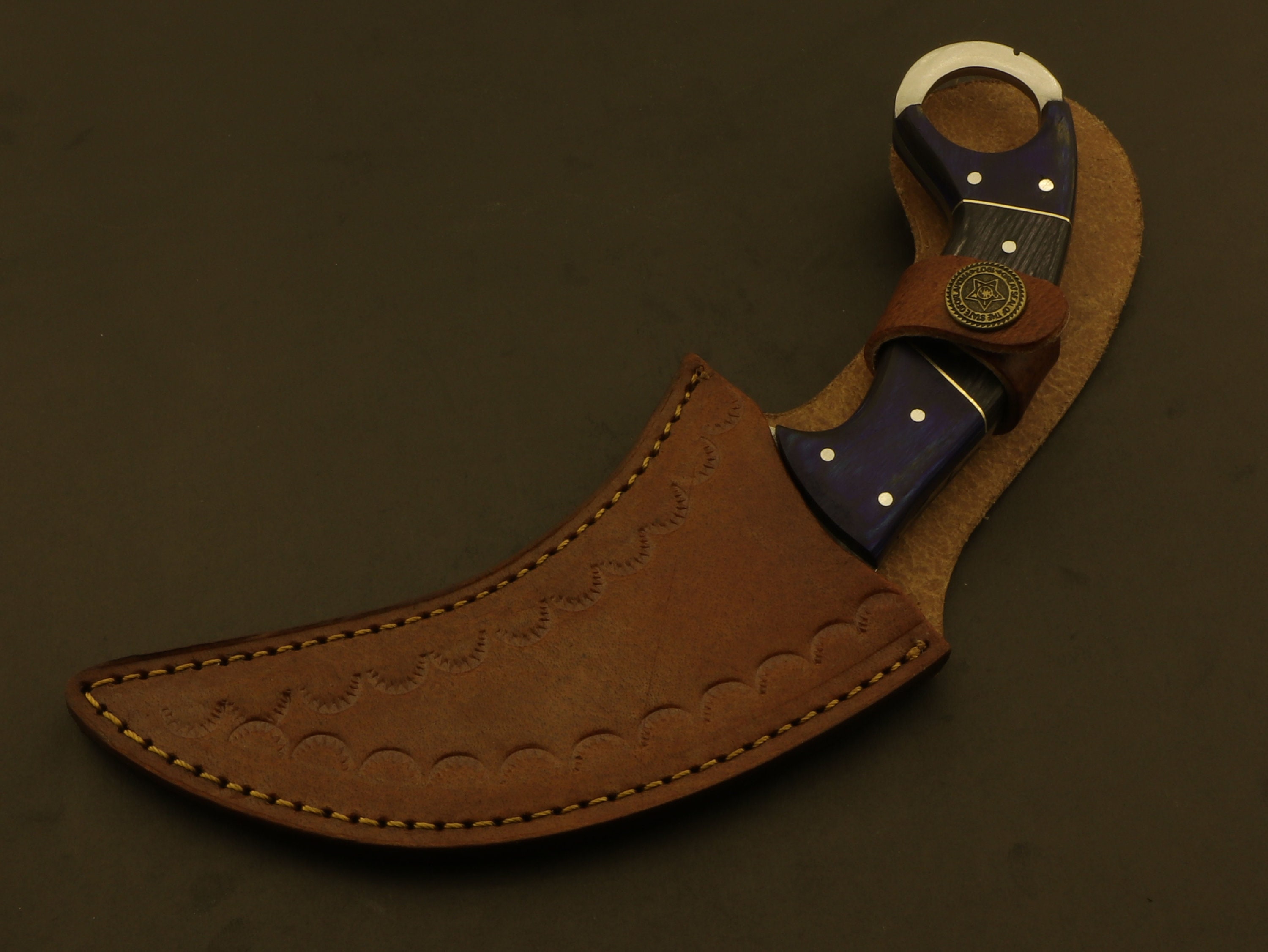 Beautiful Handmade Damascus Karambit Knife Handle Made of | Etsy