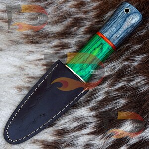 Custom Handmade Celtic Scottish - Genuine Damascus Sgian Dubh Dirk ...
