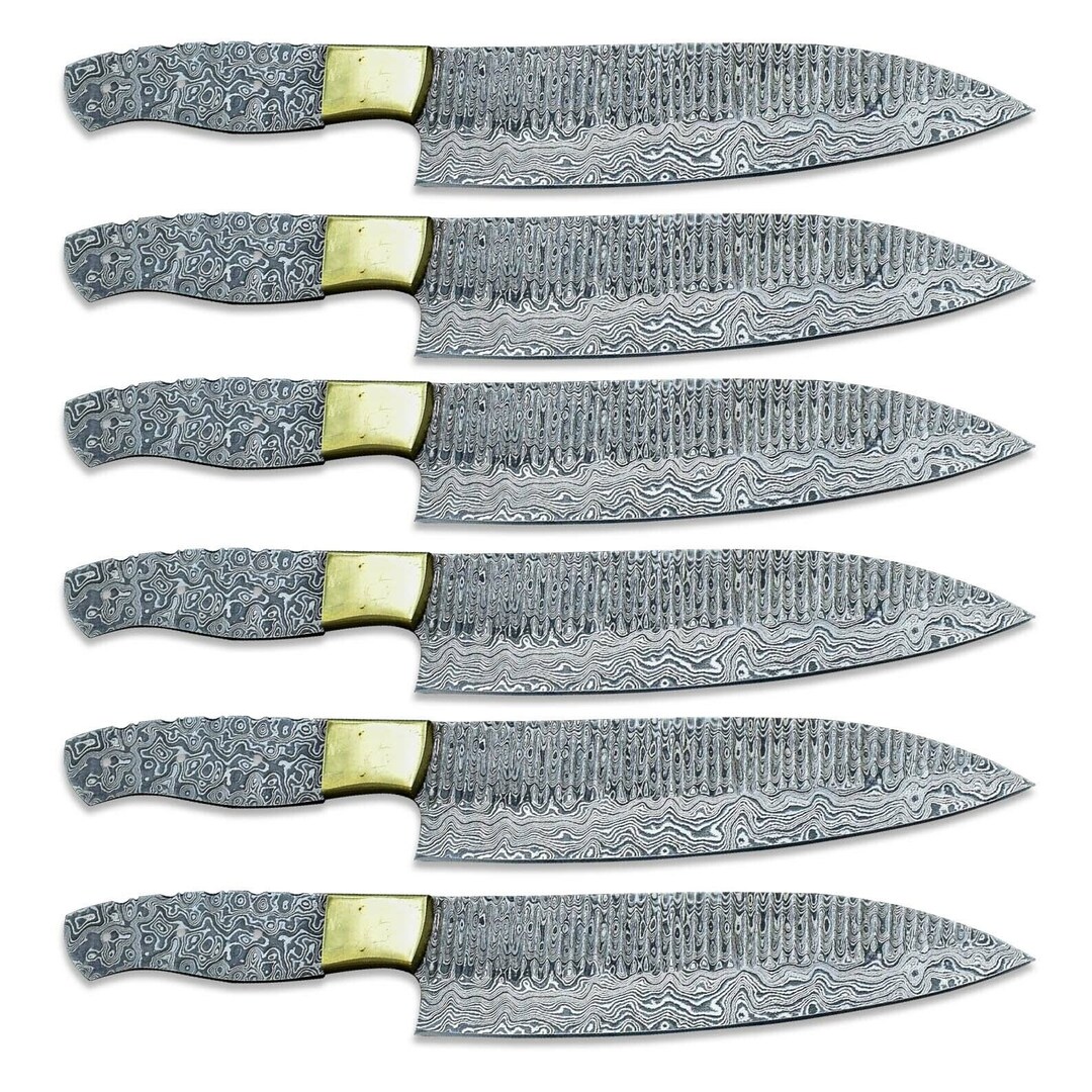 Set of 5: Handcrafted Full Tang Damascus Steel Blades for Custom Knife ...