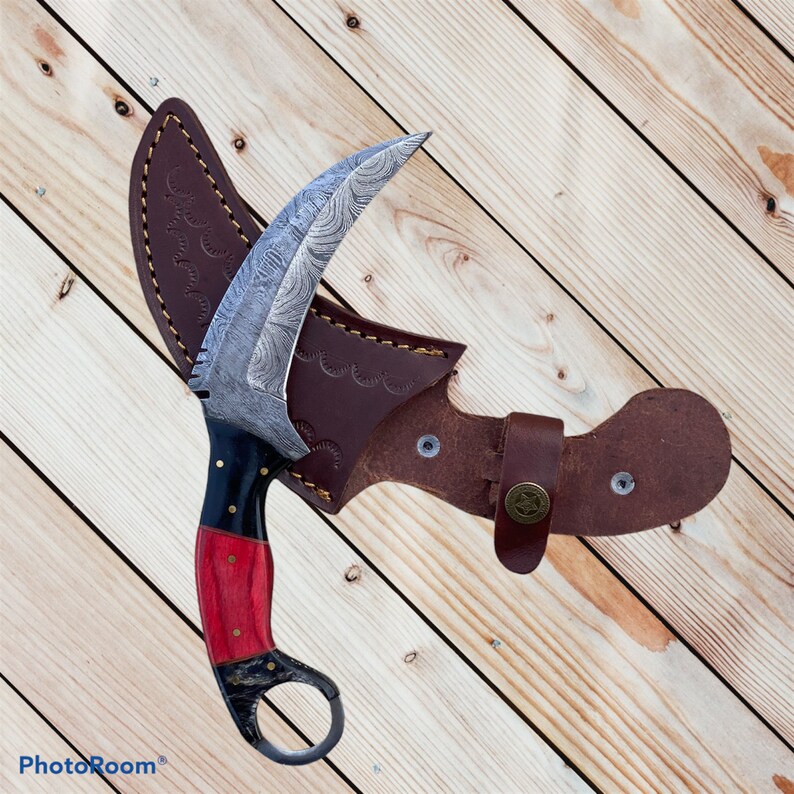 Beautiful handmade Damascus karambit knife handle made of | Etsy