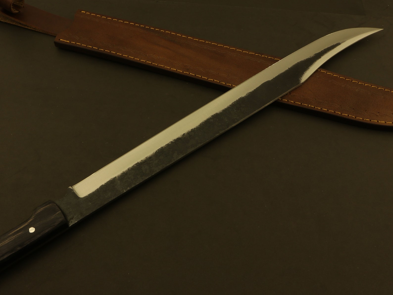 Custom Handmade Carbon Steel Hunting Sword With Sheath - Etsy