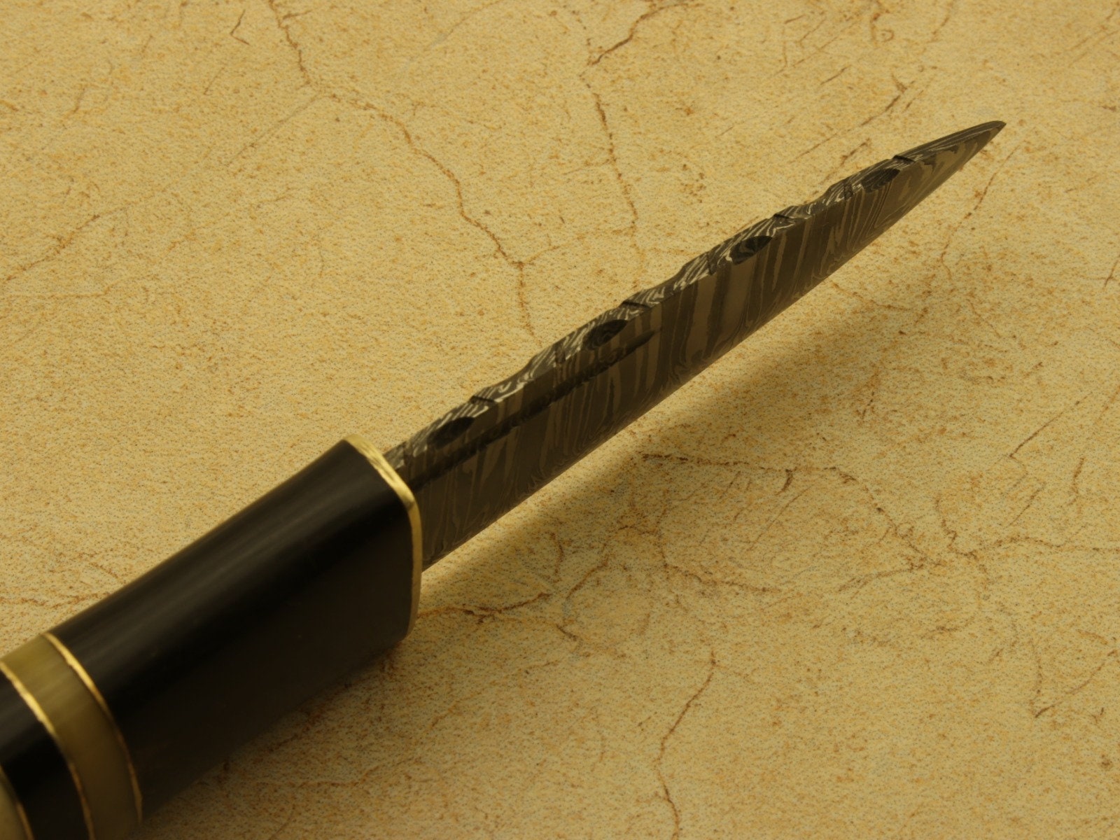 Handmade Celtic Scottish Genuine Damascus Sgian Dubh Dirk - Etsy