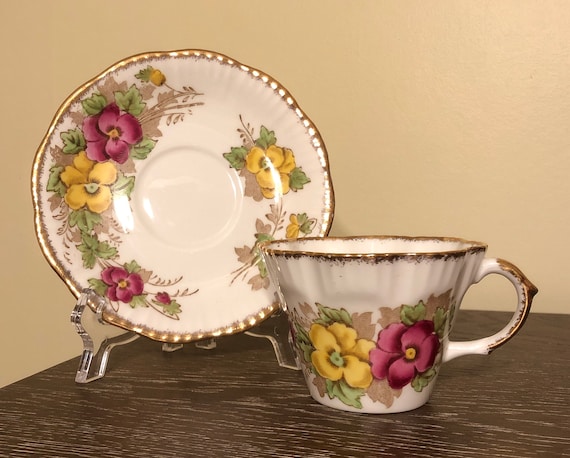 Vintage Salisbury Crown China Company Pansy | Etsy