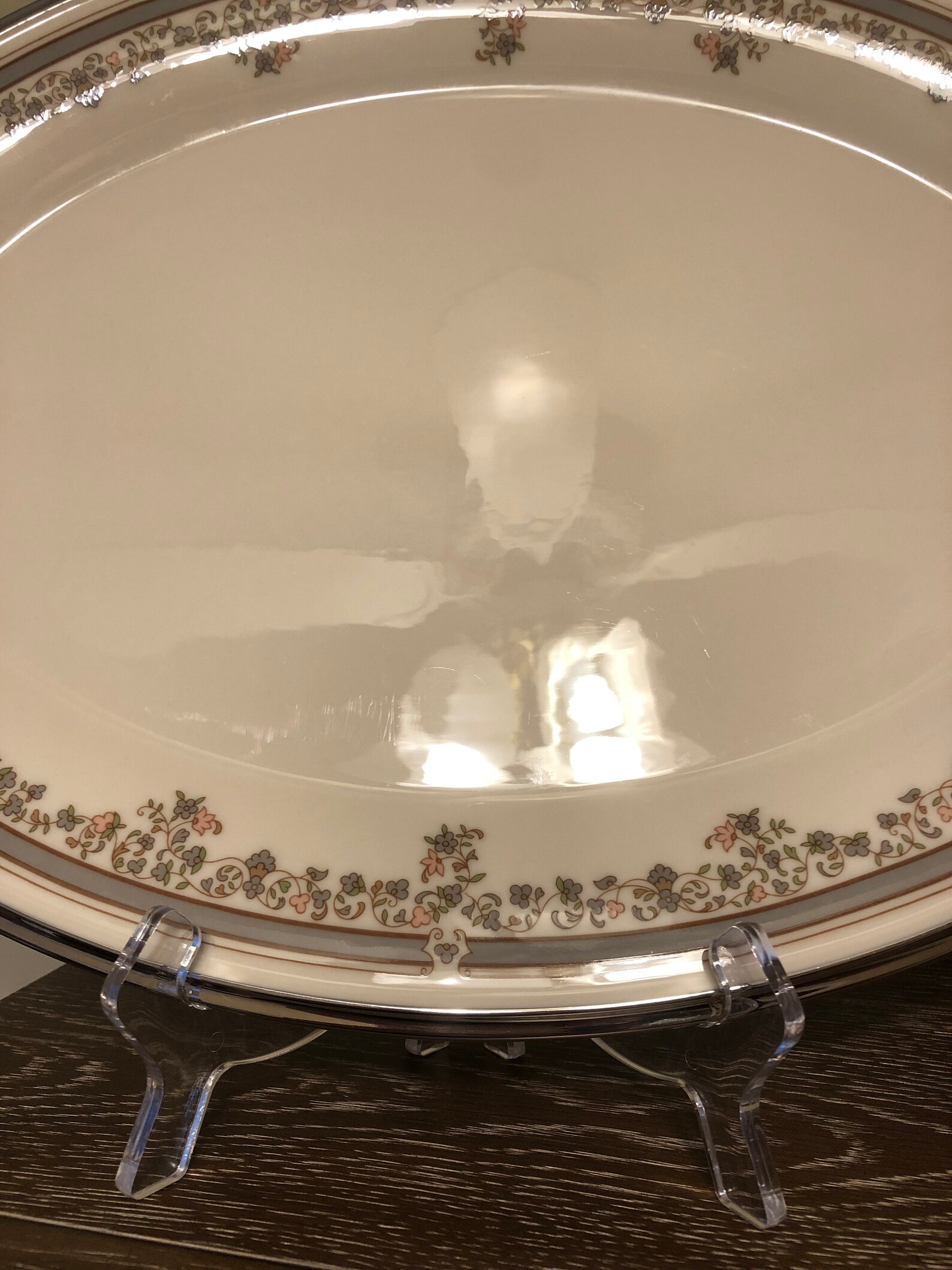 Lenox "lace Point" Fine China Oval Serving Platter 16.25 Inch Made in ...
