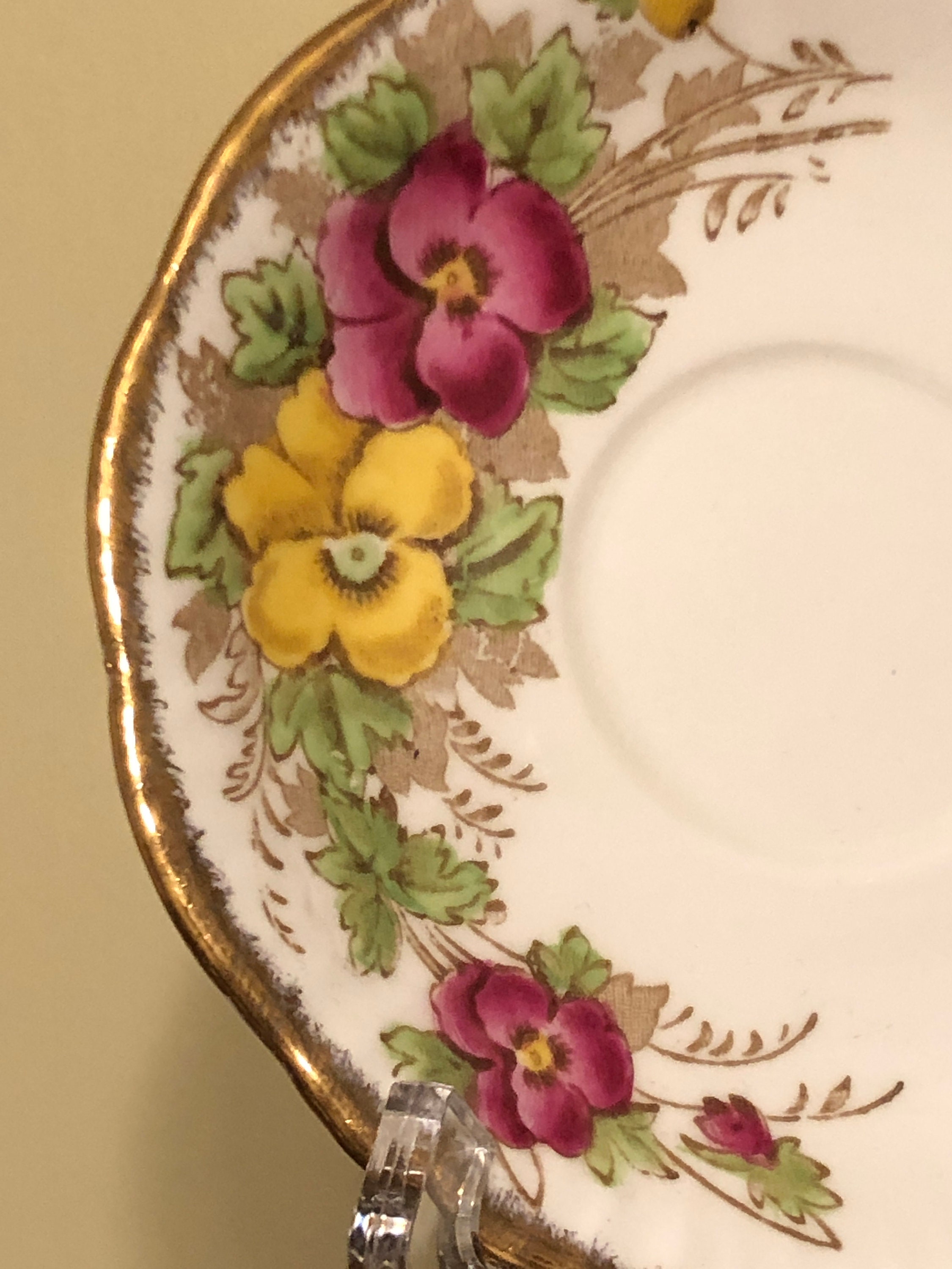 Vintage Salisbury Crown China Company "pansy" Pattern 1878 Bone China ...