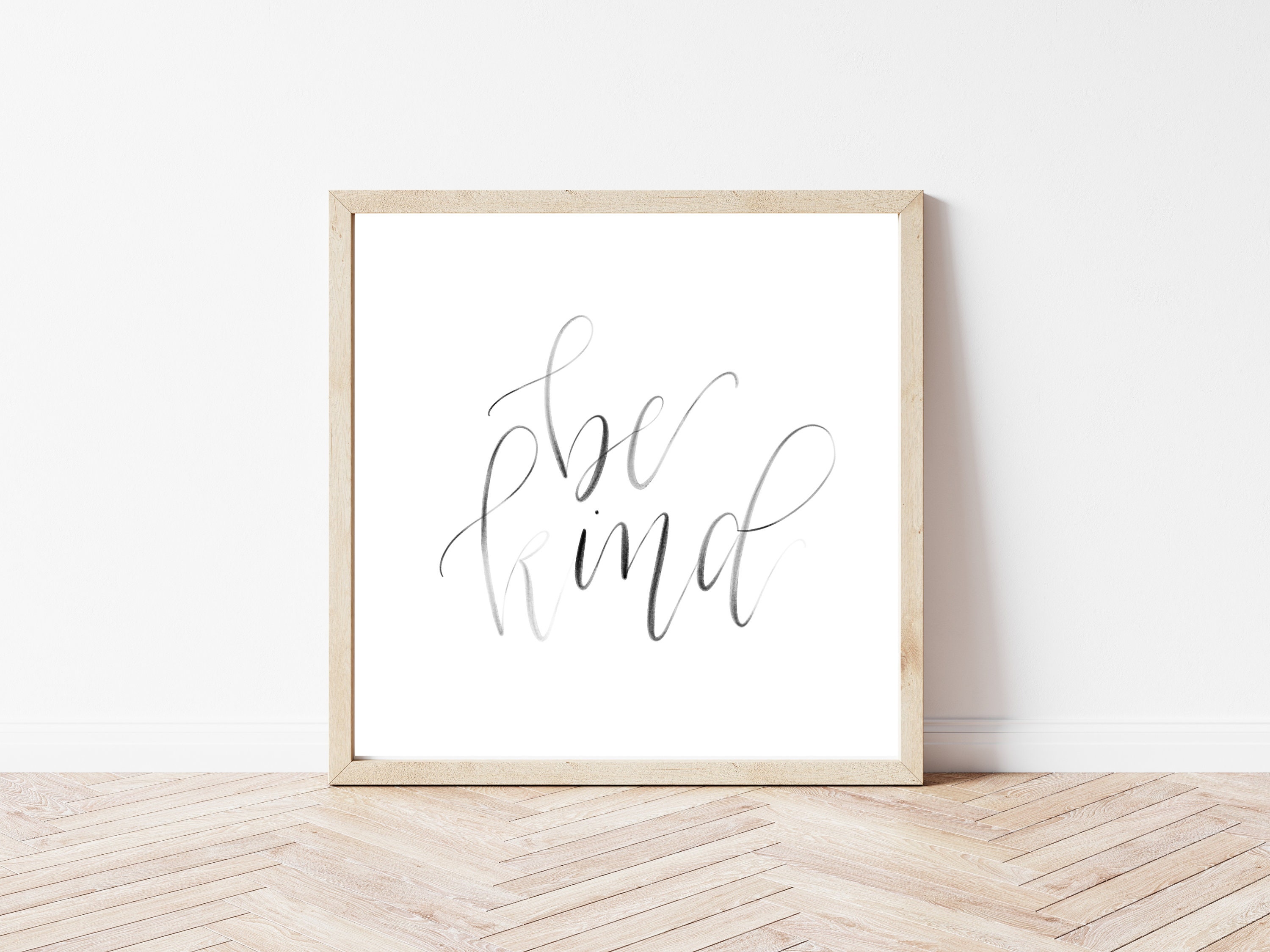 Calligraphy Quote - Be Kind 8x8" - Etsy UK