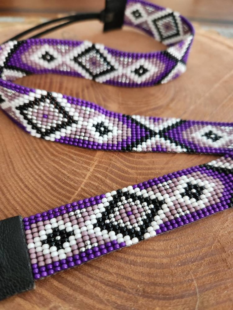 Handmade Beaded Hat Band - Etsy