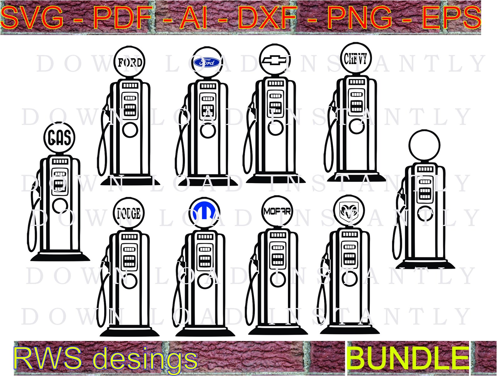 Gas Pump Svg, Gas Station Svg, Gas Icon, Gasoline Symbol, Vector Shape ...