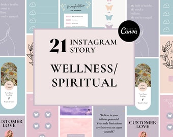 Wellness & Spiritual Instagram Highlight Covers Canva | Wellness ...
