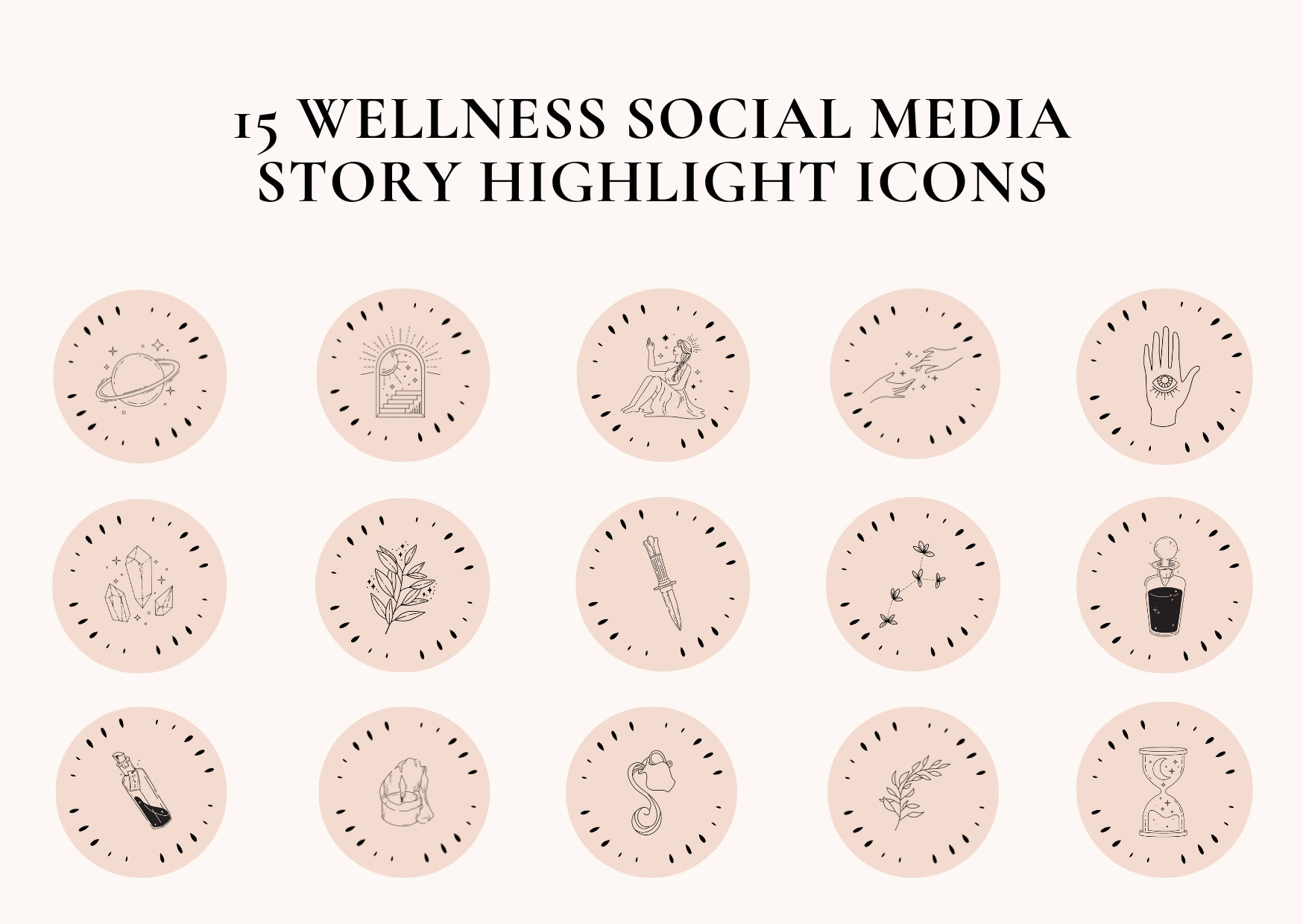 Wellness & Spiritual Instagram Highlight Covers Canva | Wellness ...